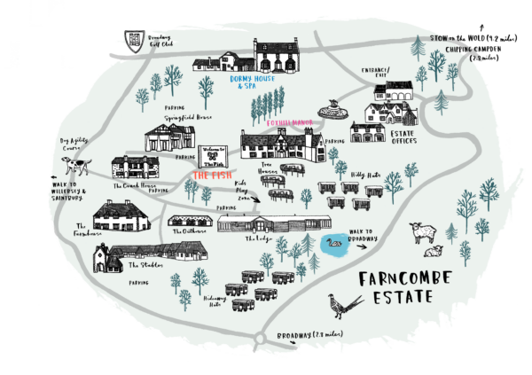 Estate map | Farncombe Estate, Broadway